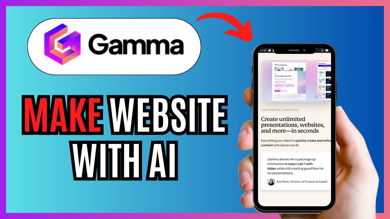 How To Make A Website With Gamma App AI 2024! - YouTube
