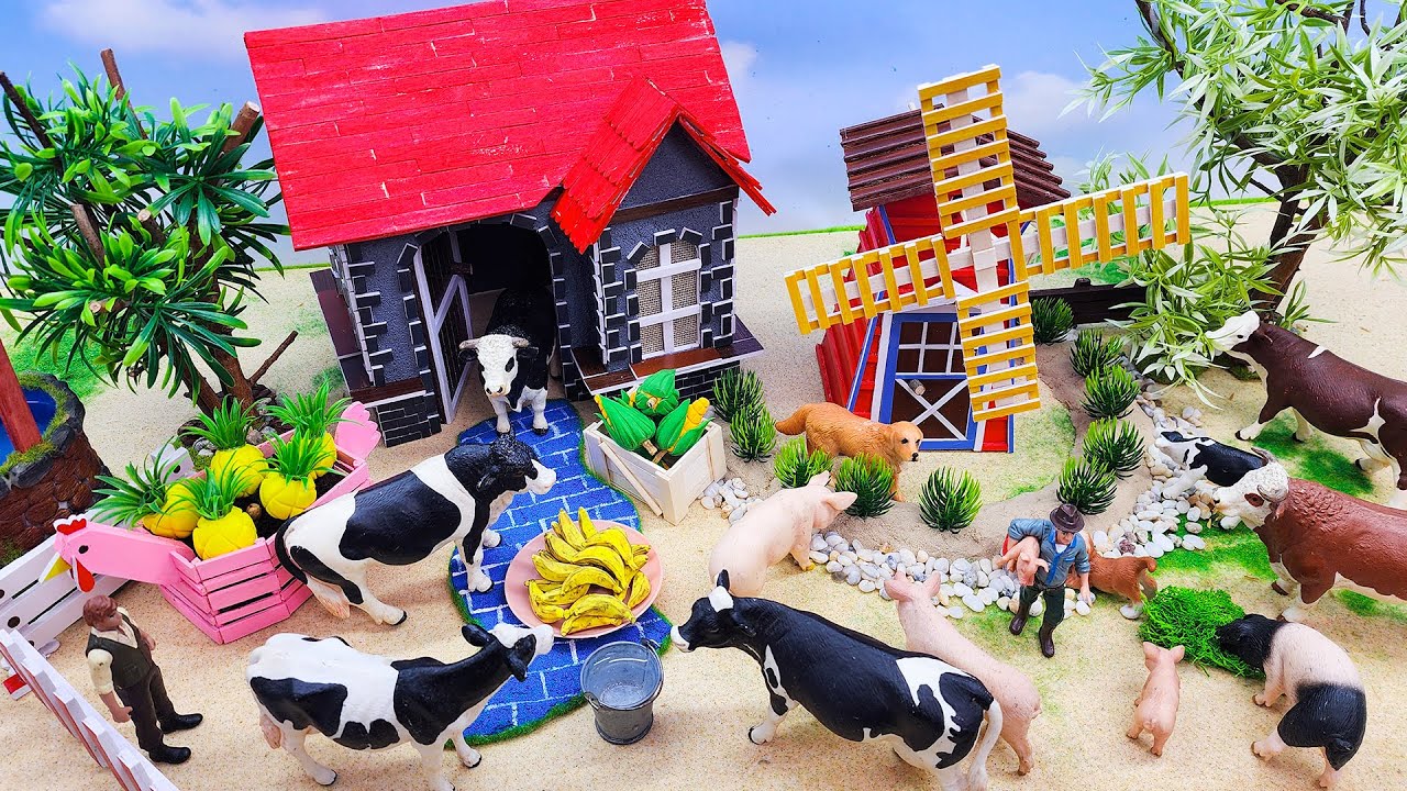 DIY How To Make Mini Farm Animals - House of Animals - Cows House ...