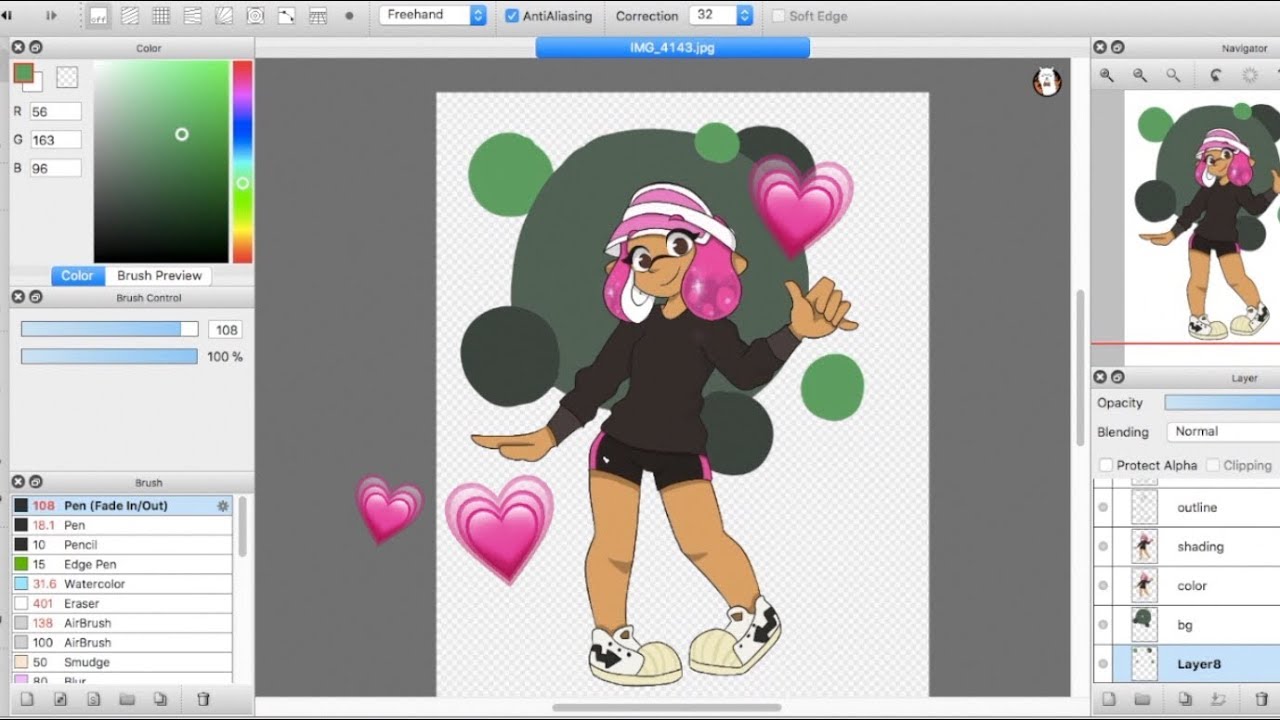 DRAWING MY INKLING | Speed Paint - YouTube