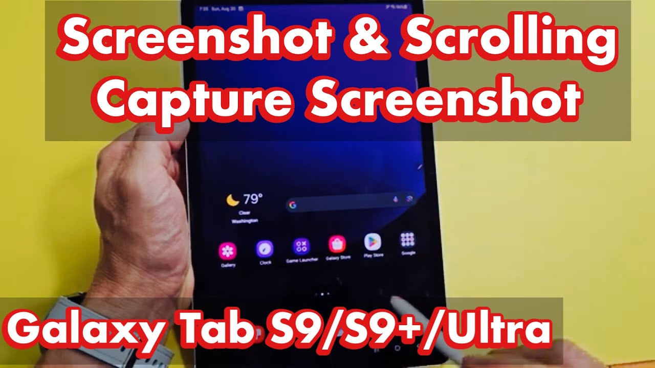 Galaxy Tab S9/S9+/Ultra: How to Take Screenshot & Scrolling Capture ...