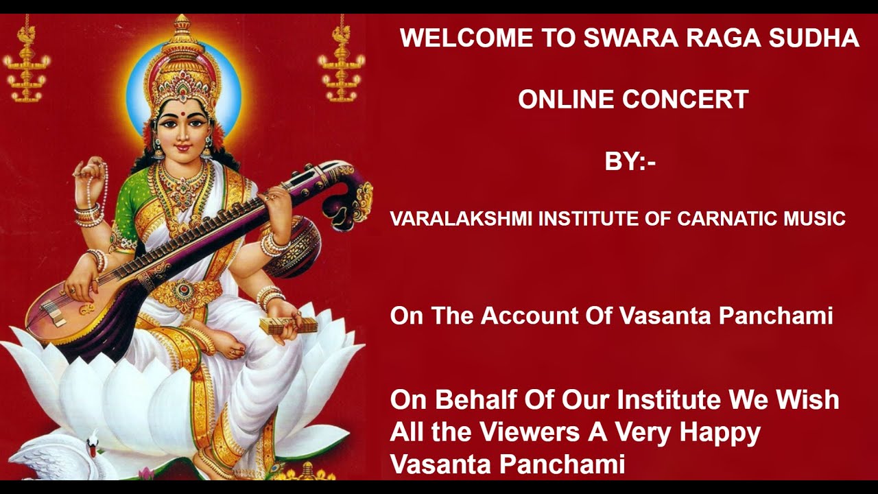 Swara Raga Sudha Webinar By The Students Of Carnatic Music On account ...