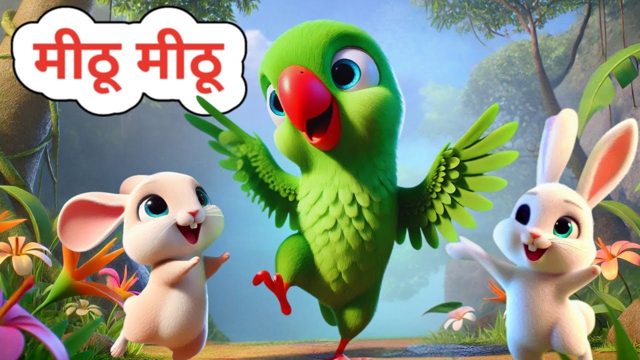 Mithu Mithu | मीठू मीठू | Hindi Rhymes for Kids - YouTube