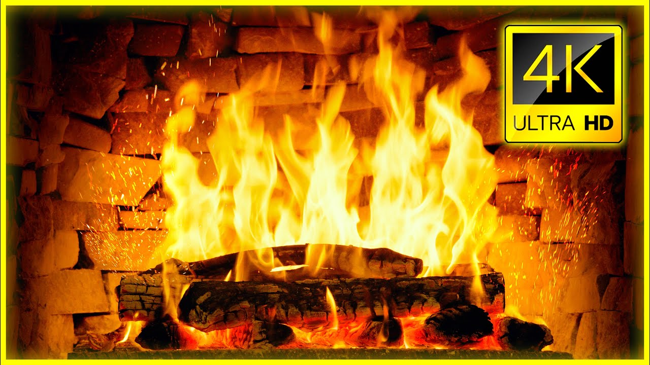 Relaxing Christmas Night with HIGH-QUALITY Christmas Fireplace 4K ...