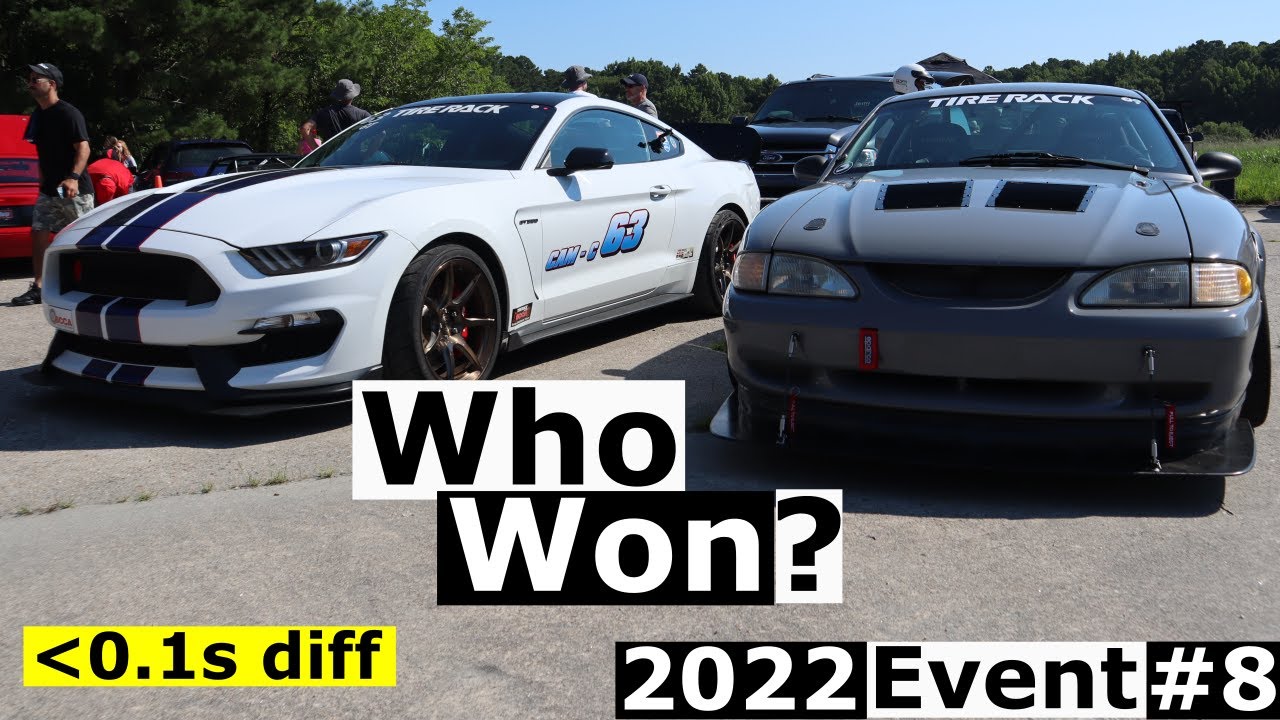 SN95 vs GT350R - 2022 Autocross #8 - CAM-T Mustang - YouTube