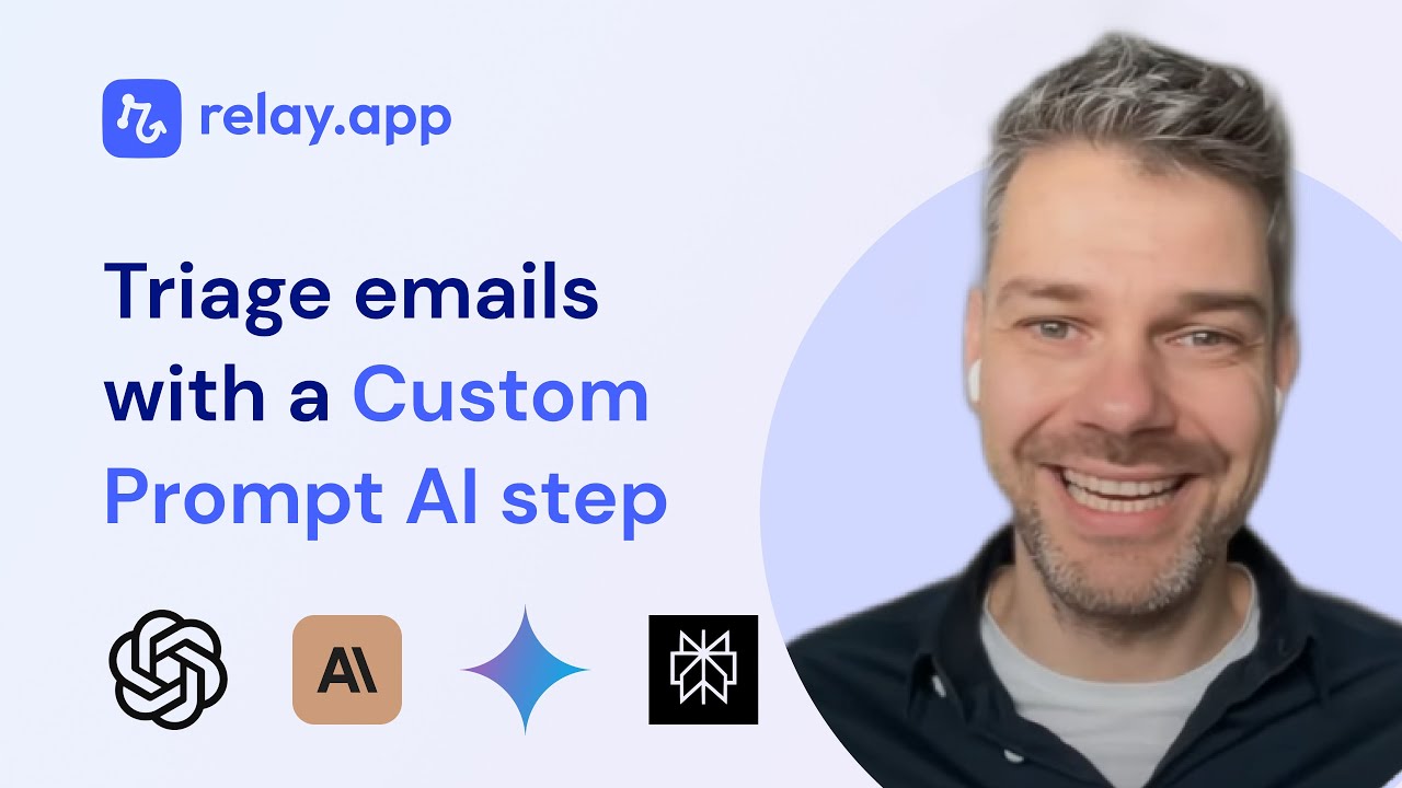 How to use the Custom Prompt AI step to triage support emails - YouTube