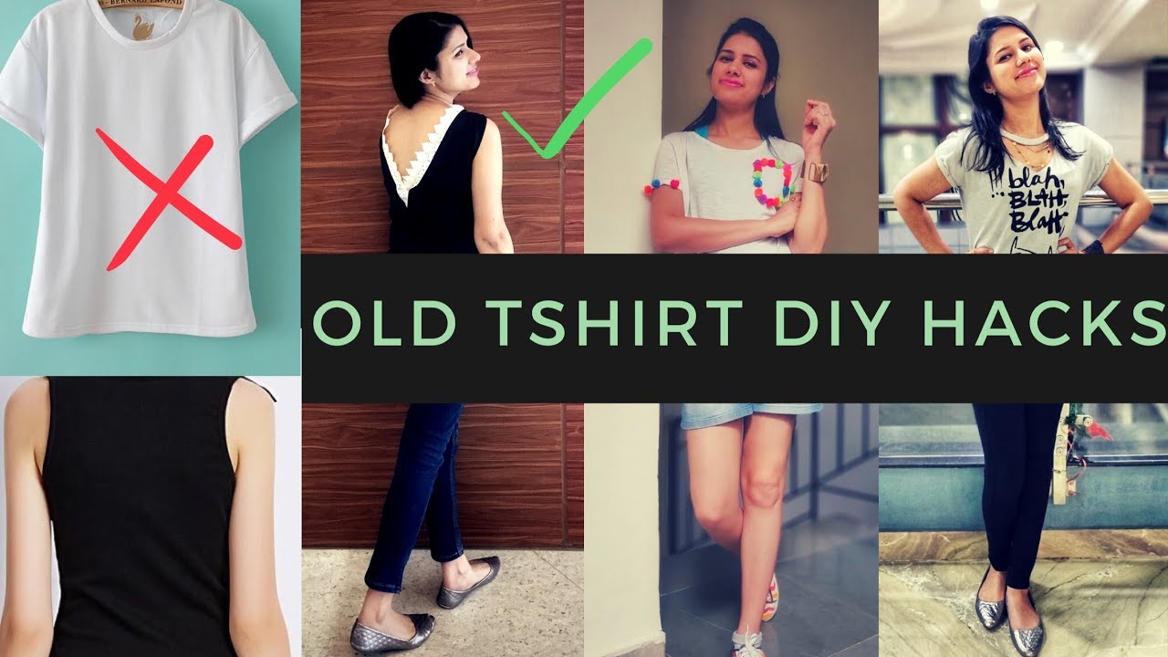 DIY Clothes! 5 min Fashion hacks for Old Tshirts – Easy and Affordable ...