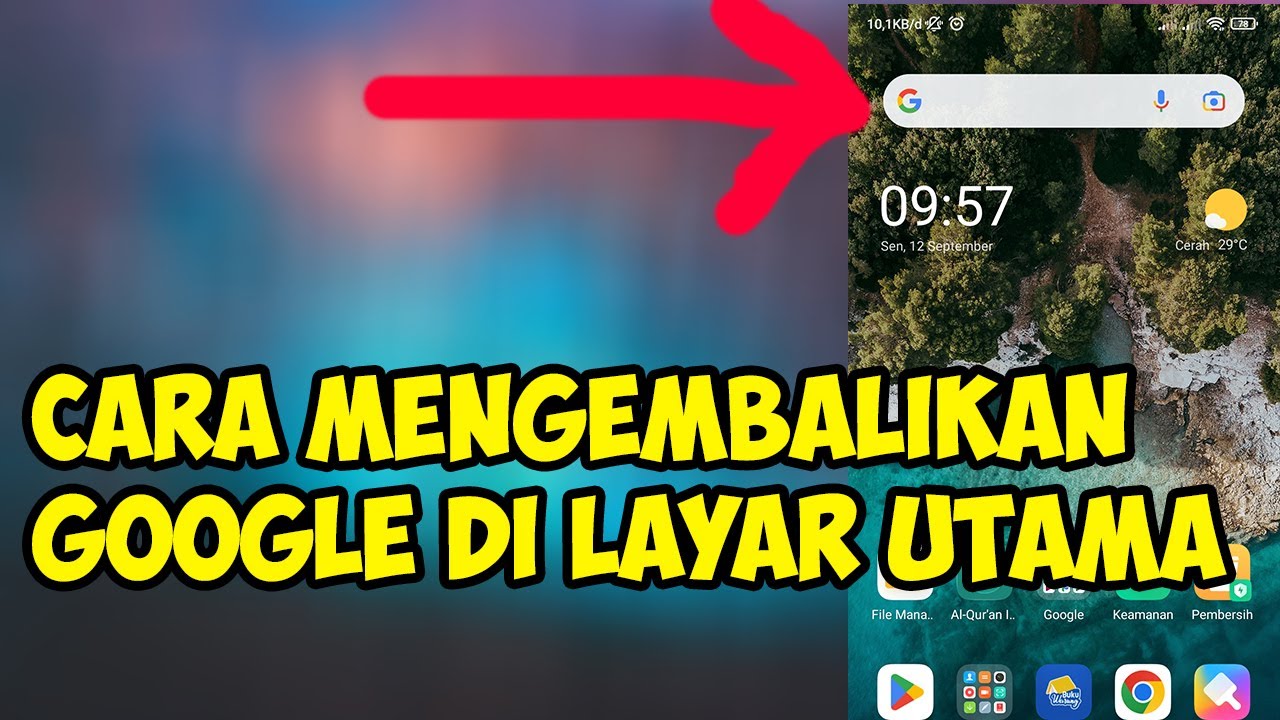 cara mengembalikan google di layar utama - YouTube