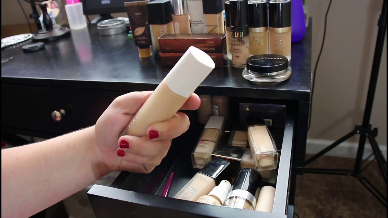 Foundation & Concealer Makeup Declutter - YouTube