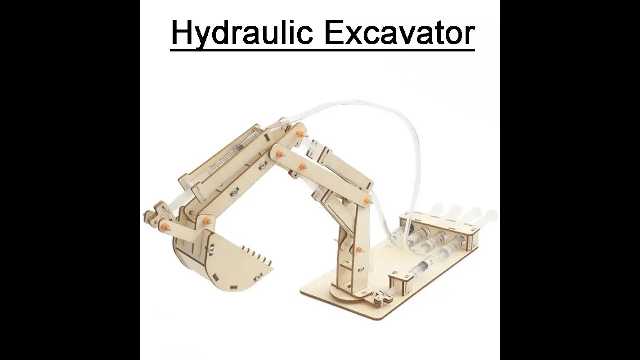 DIY Wooden Hydraulic Excavator Physical Science Experiment Educational ...