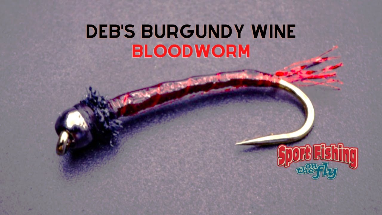 FLY TYING: DEB'S BURGUNDY WINE BLOODWORM - YouTube
