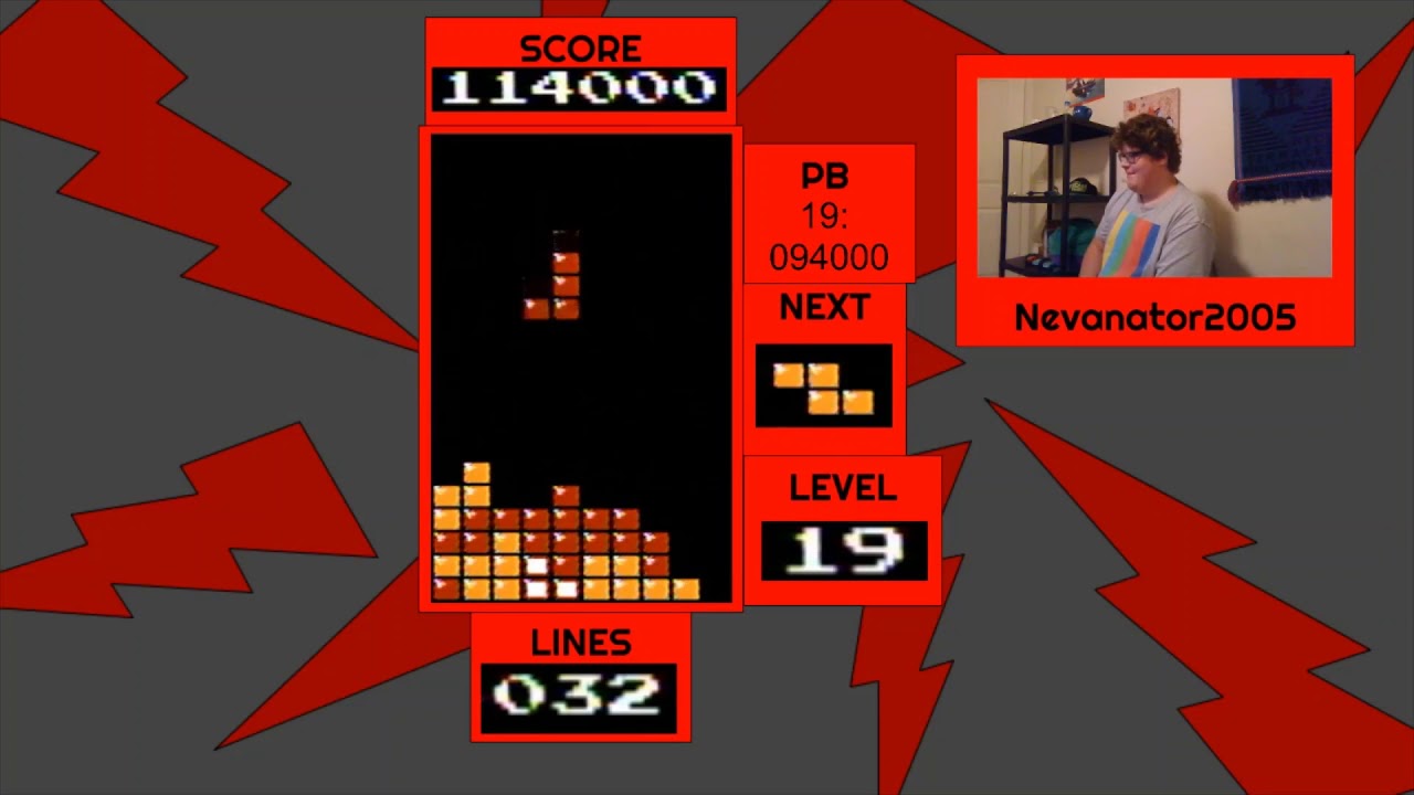 NES Tetris - 154400 - Level 19 Start PB - YouTube