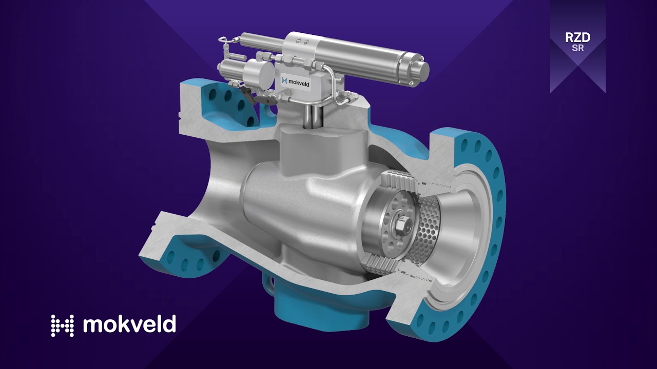 Mokveld - Product animation - Axial surge relief valve - YouTube