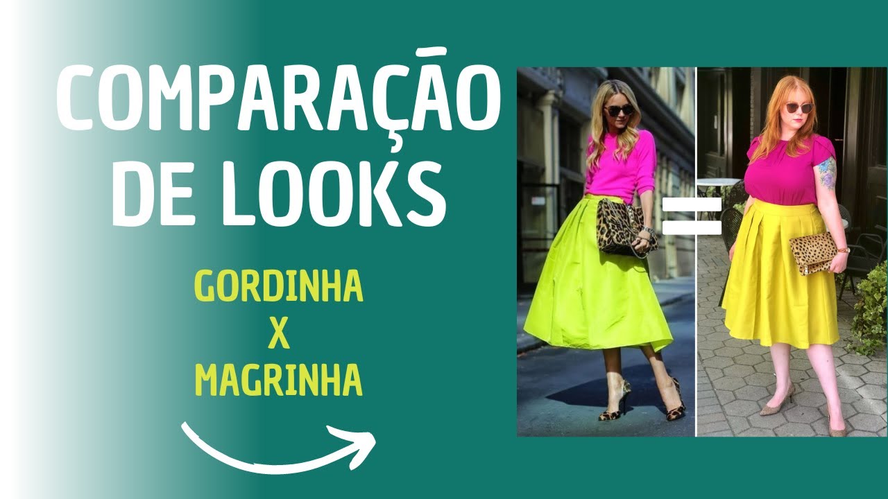 MAGRINHA X GORDINHA| 12 looks de comparação entre a magra e a plus size ...