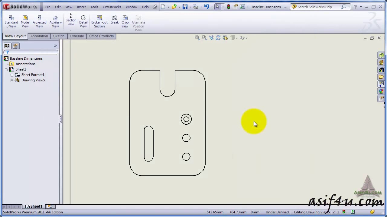 Solidworks Drawing Essential 18 CenterMarks - YouTube