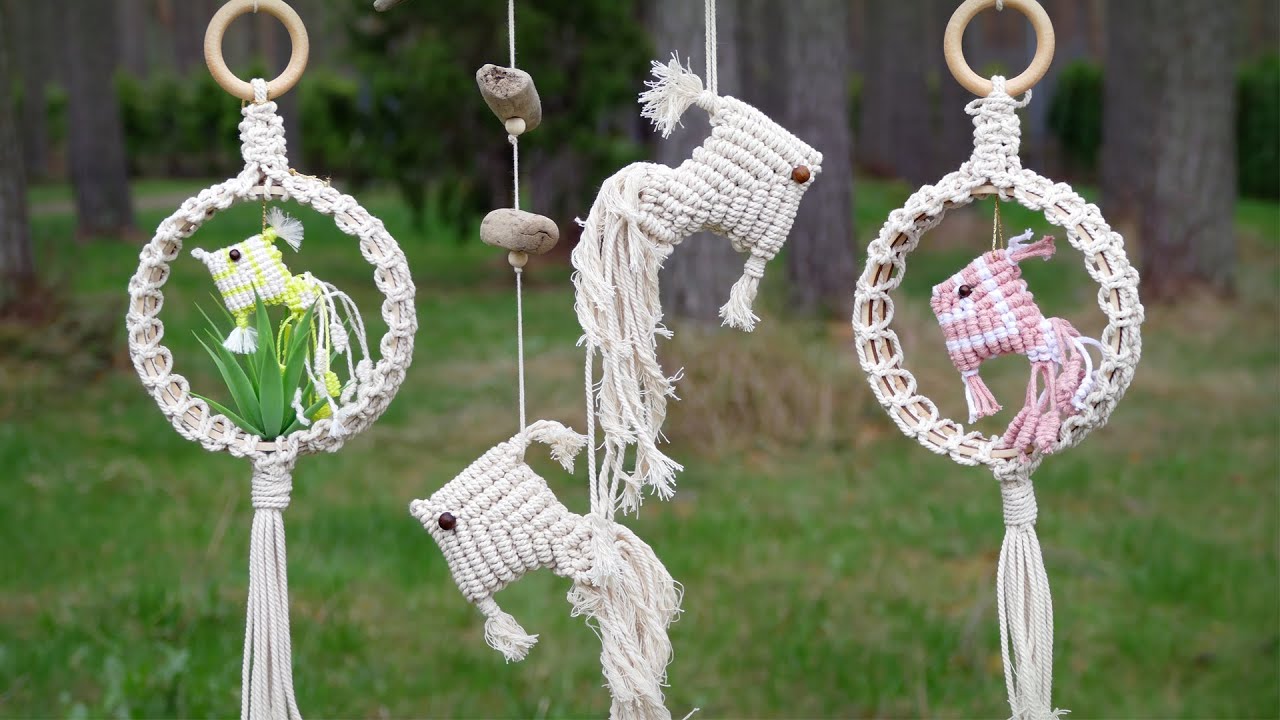 3D Macrame Fish Tutorial 🐟 Beach House Decor DIY - YouTube