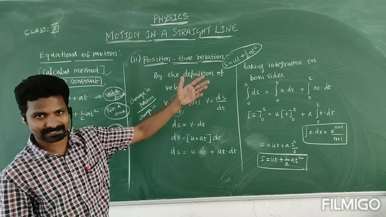 EQUATIONS OF MOTION- CALCULUS METHOD - YouTube