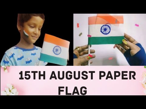How to make INDIAN Flag with paper🇨🇮 //15th August Craft//Independence ...