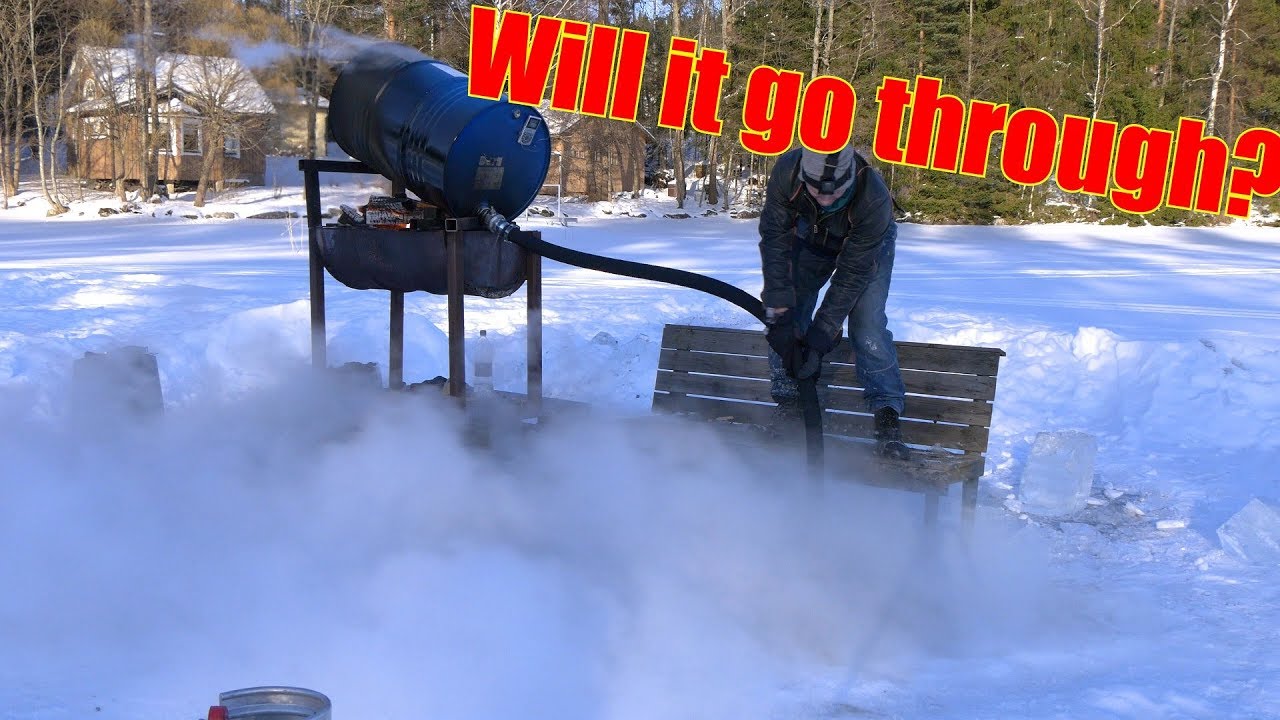 200 Liters of Boiling Water Vs. Frozen Lake - YouTube