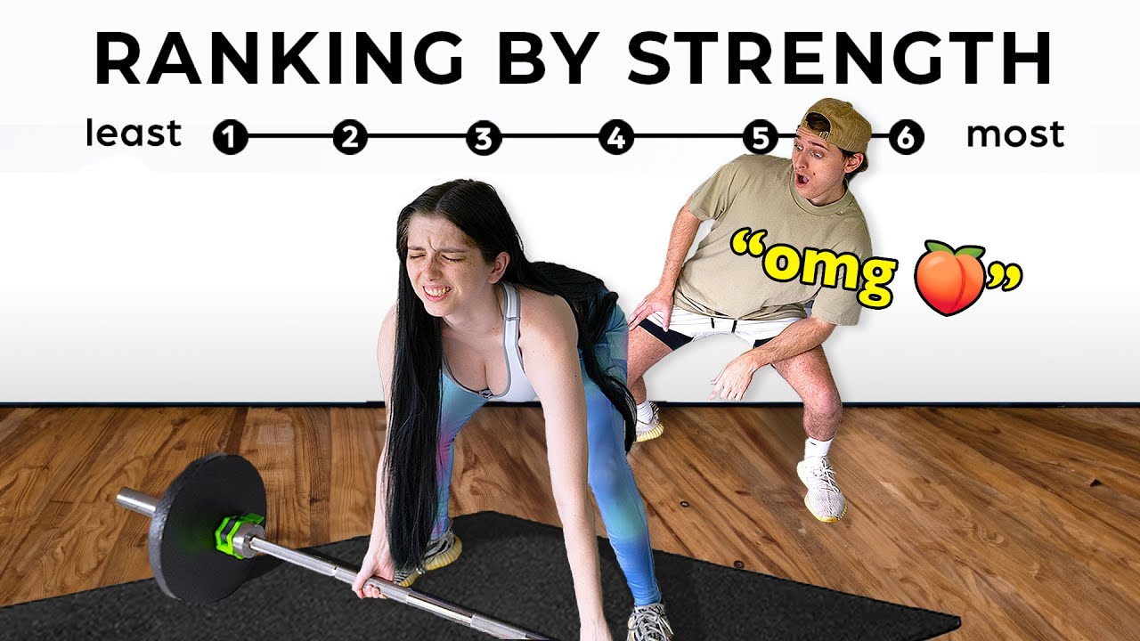 6 Women Rank Themselves By Strength - YouTube
