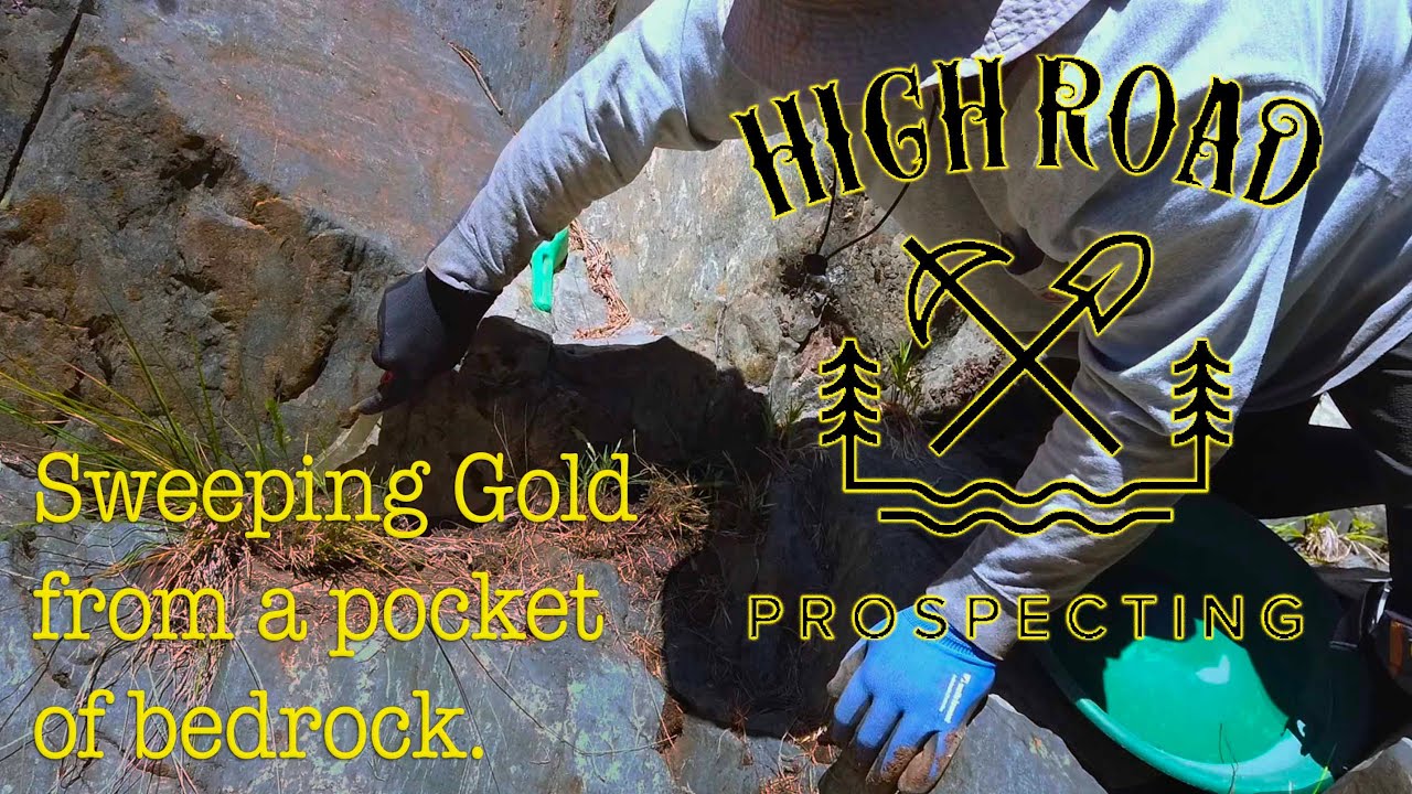 Sweeping Gold from a Pocket of Bedrock - YouTube