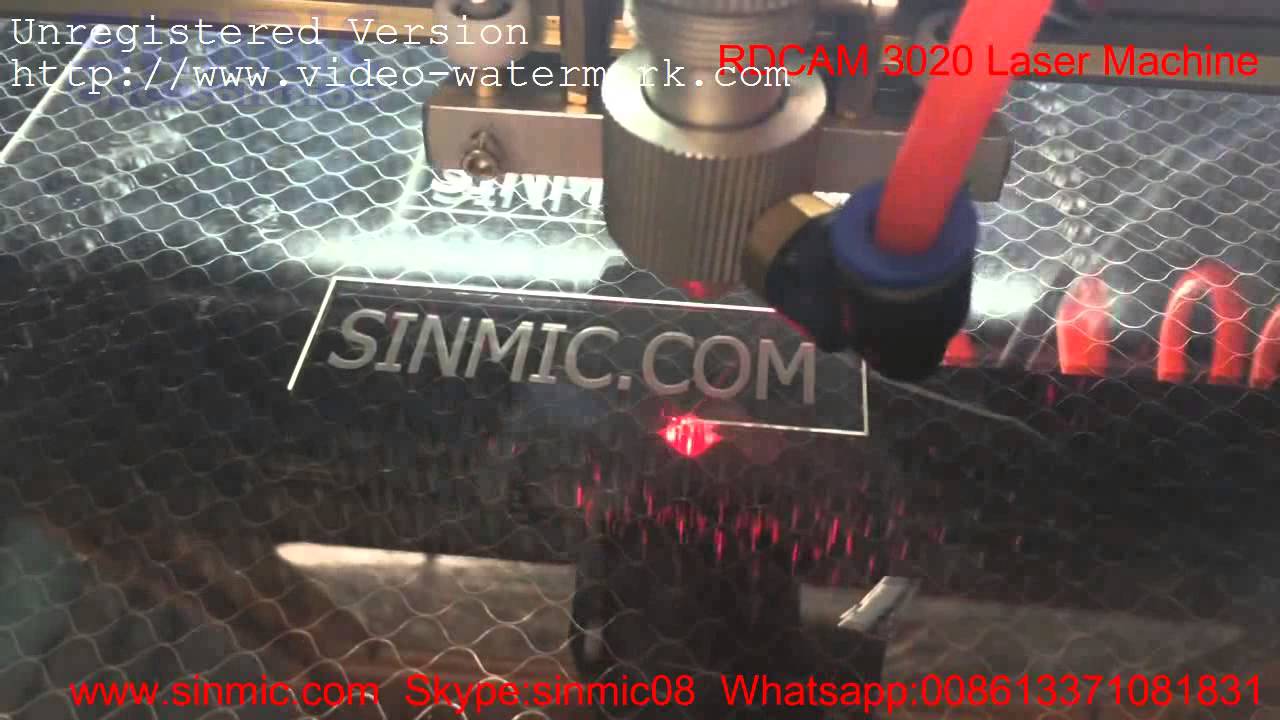 RDCAM control system mini laser engraving and cutting machine - YouTube
