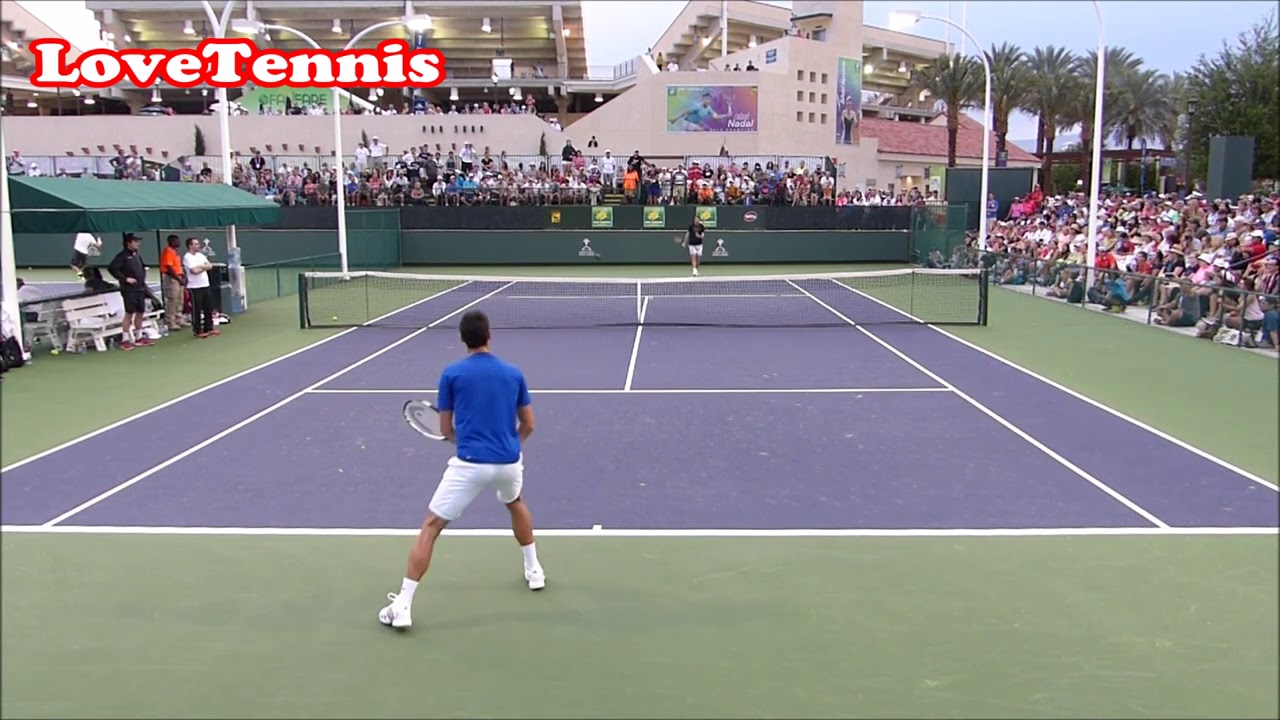 Novak Djokovic Practice - Court Level View - ATP Tennis - YouTube