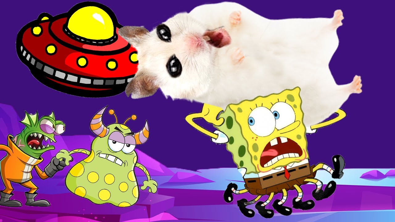 Wolfoo vs AIien Kidnaps Spongebob - Cartoon Hamster by Mr Hamster - YouTube