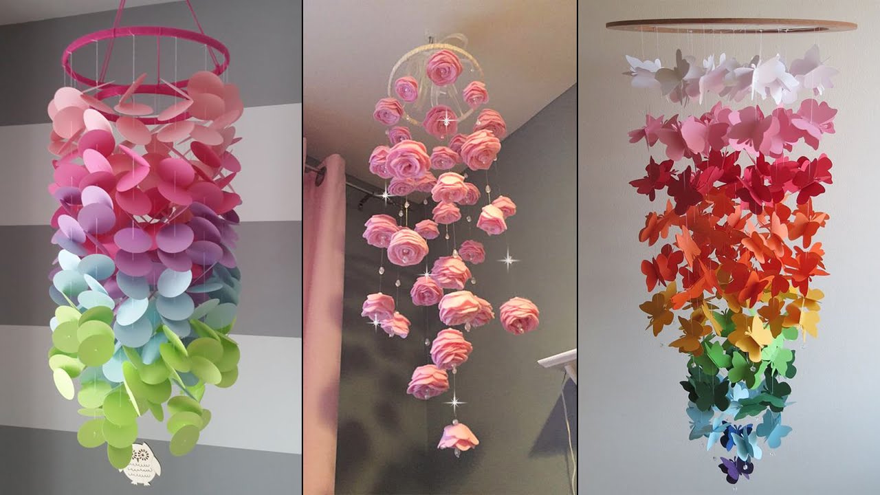 Crafty…Craft..!!🥰 Ceiling Craft - Paper Jhumar Ideas || Paper Craft 🥰 ...