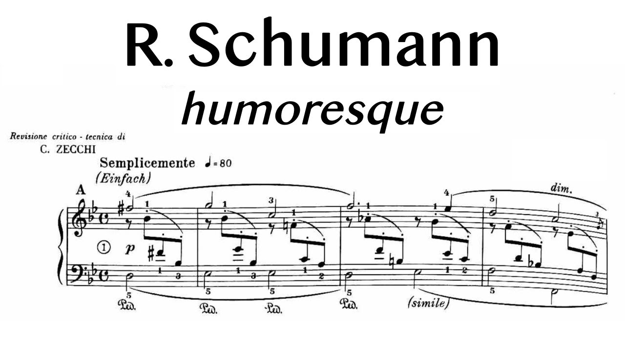 Schumann Humoreske Op. 20 [w/score] | Gabriele Tomasello - YouTube