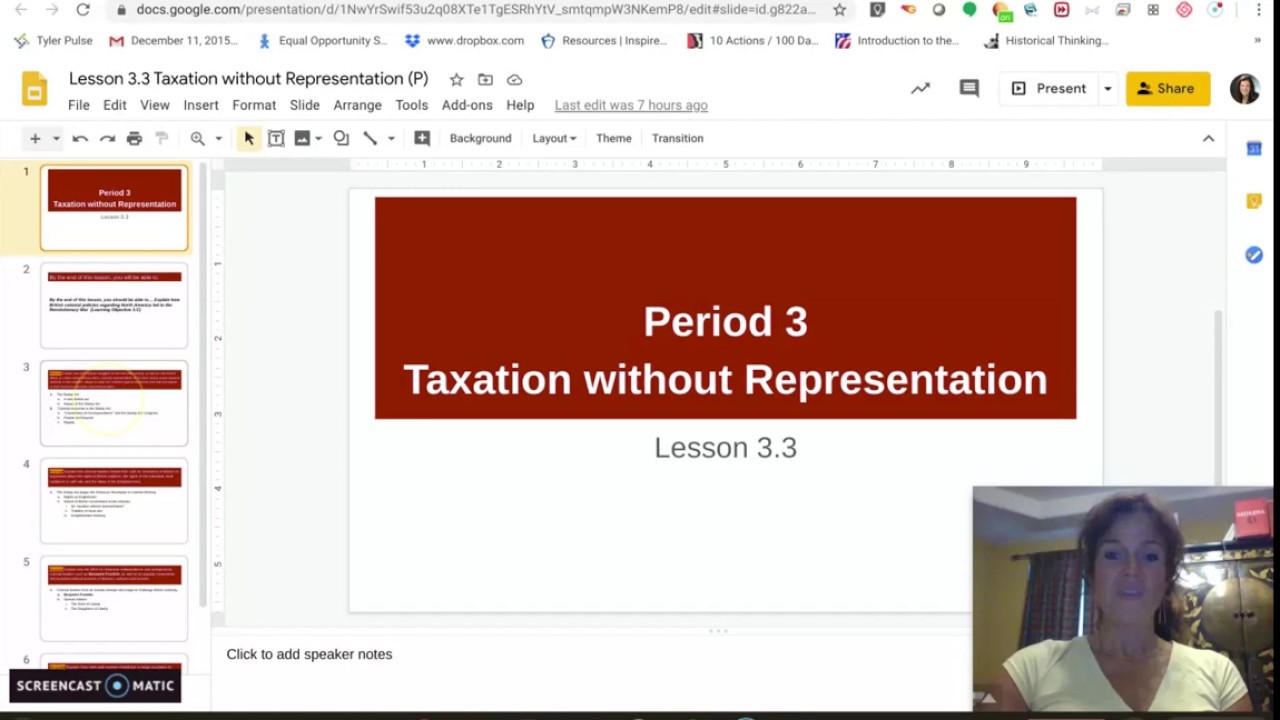 Lesson 3.3 Taxation without Representation - YouTube
