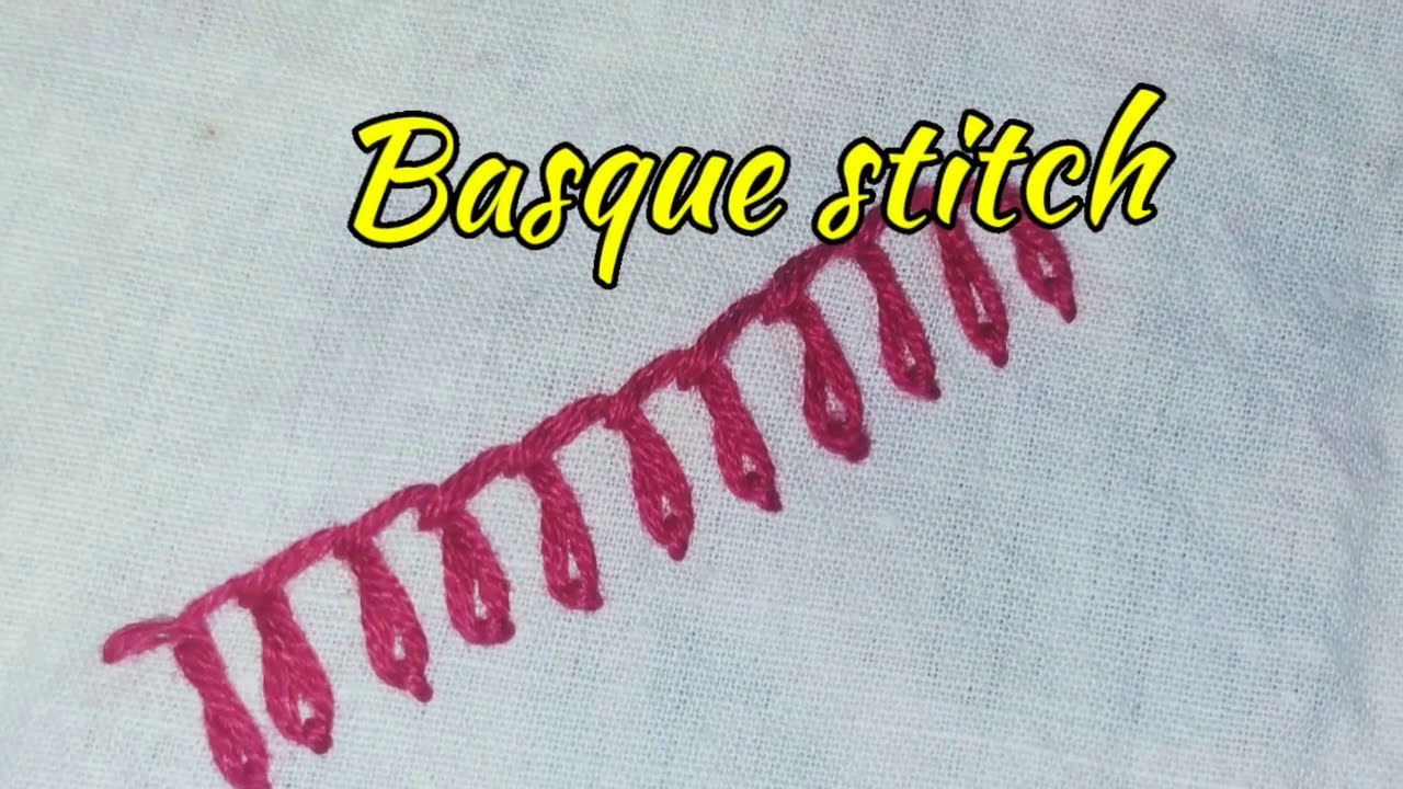 Basque stitch | Easy stitches for beginners | Hand embroidery - YouTube