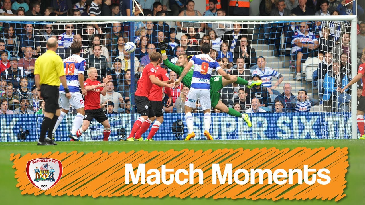 Jack Butland makes a great double save at QPR - YouTube