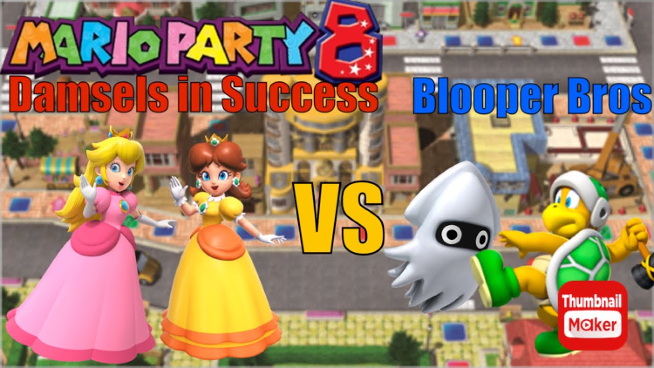 Mario Party 8 - Peach & Daisy vs Hammer Bro & Blooper - Koopa's Tycoon ...