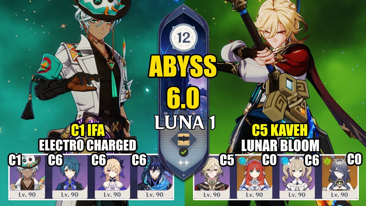 C1 Ifa Taser & C5 Kaveh Lunar Bloom | Spiral Abyss 6.0 - Luna 1 ...
