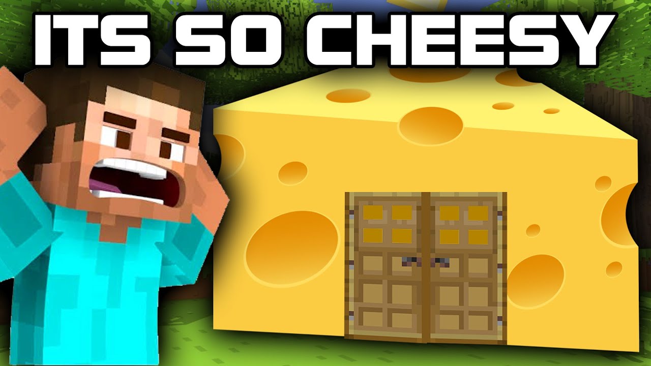 Building a HOUSE out of CHEESE in Minecraft - YouTube