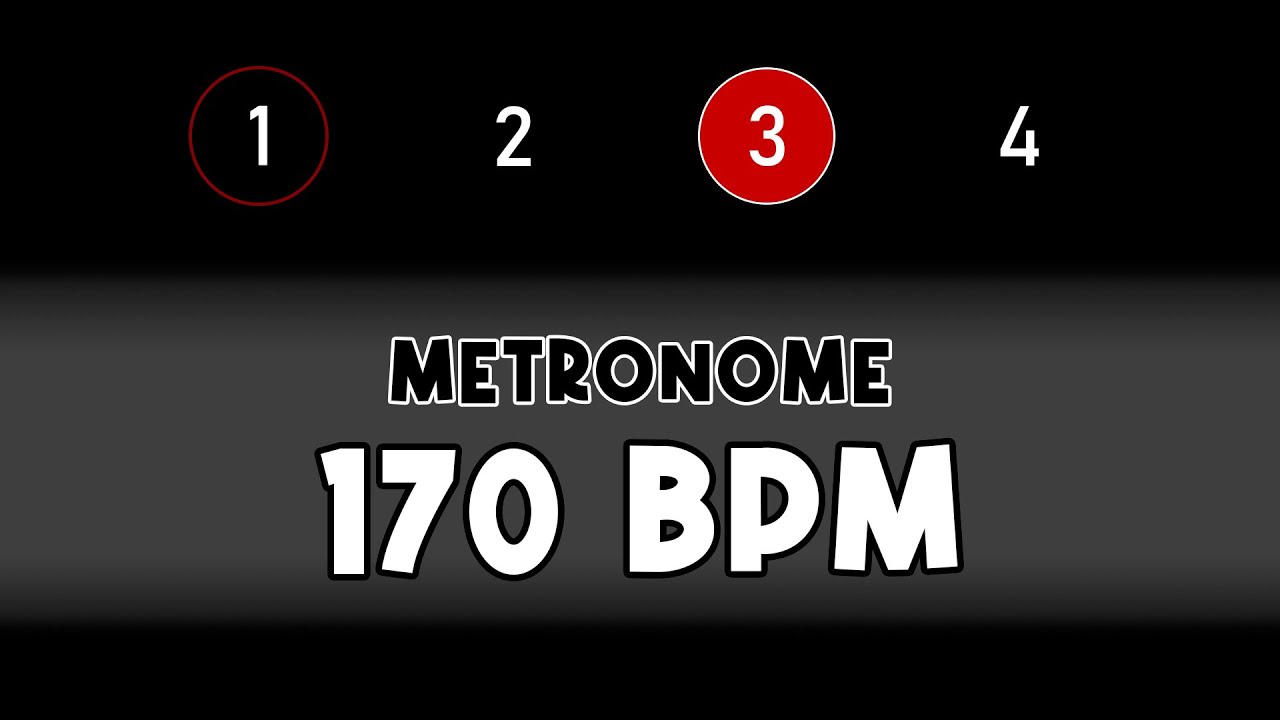 170 BPM (beats per minute) METRONOME - YouTube