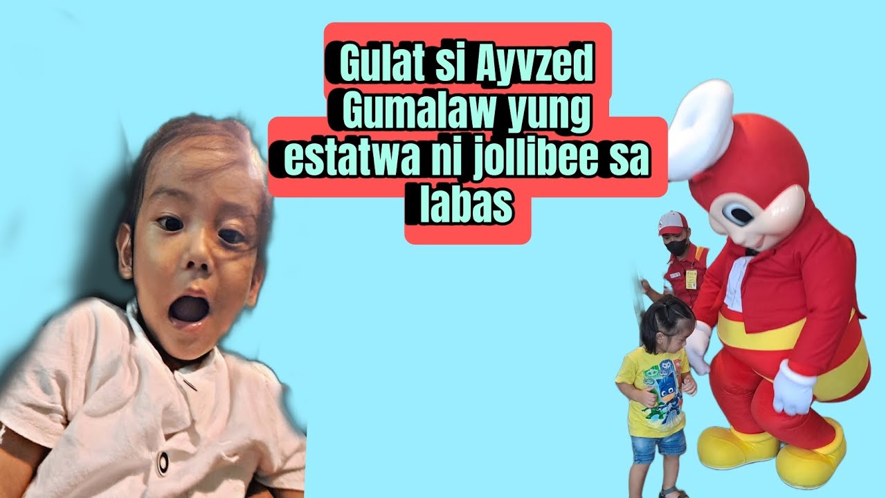 Nagulat si Ayvzed biglang gumalaw yung estatwa ni Jollibee sa labas ...