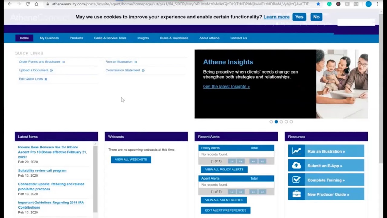 Athene Website Login & Training - YouTube