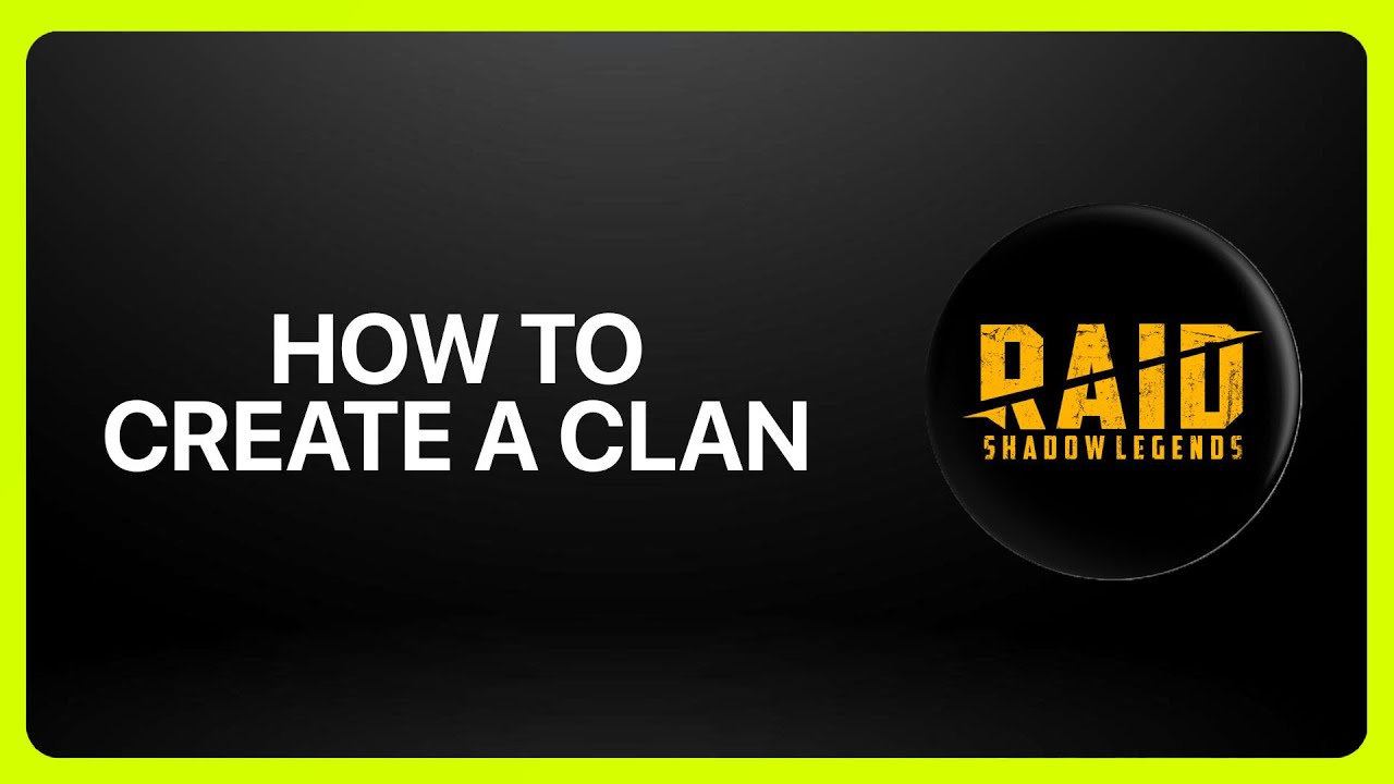 How To Create A Clan In Raid Shadow Legends ! Tutorial - YouTube