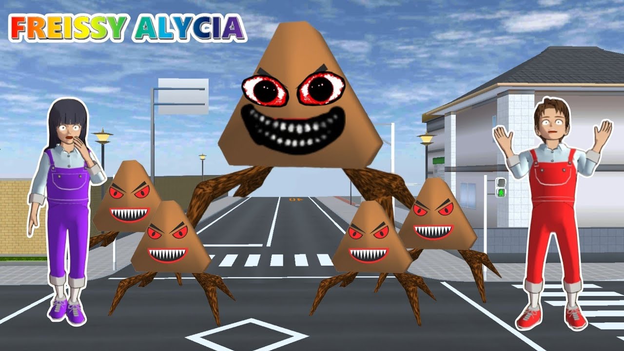 Monster Pou Muncul di Kota Sakura | Yuta Mio dan Upin Ipin Lari ...