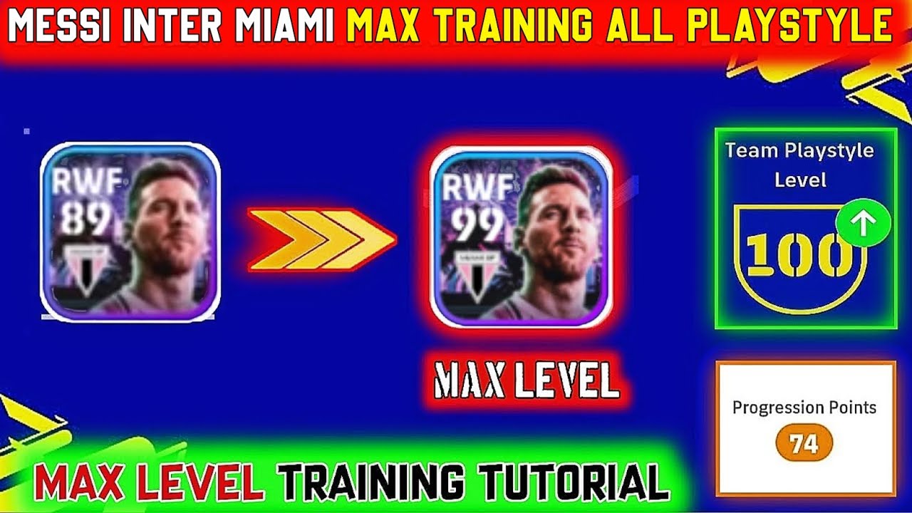 Messi Inter Miami Max Level Training For All Playstyle| How To Train ...