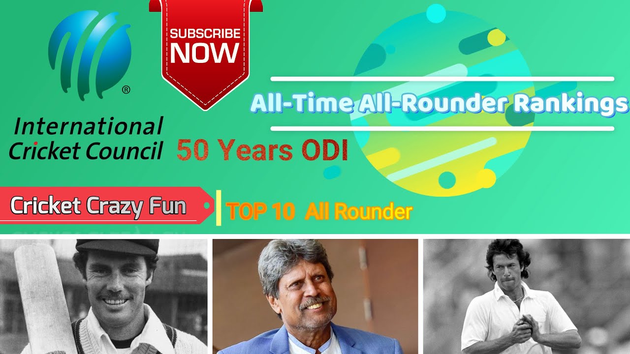 ODI Cricket 50th Anniversary | All Time All Rounder | ODI Cricket ...