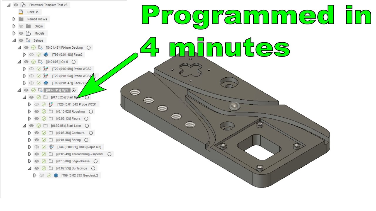 Program Parts Faster - Fusion 360 Container Templates - YouTube