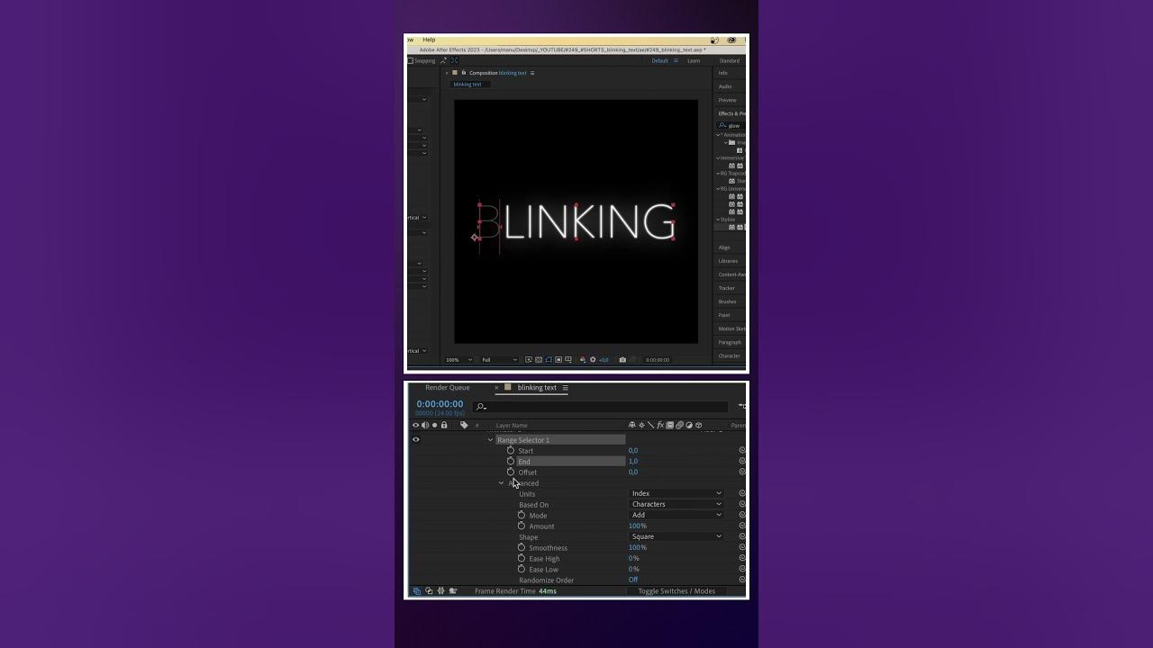 Procedural Blinking Text | After Effects Tutorial - YouTube