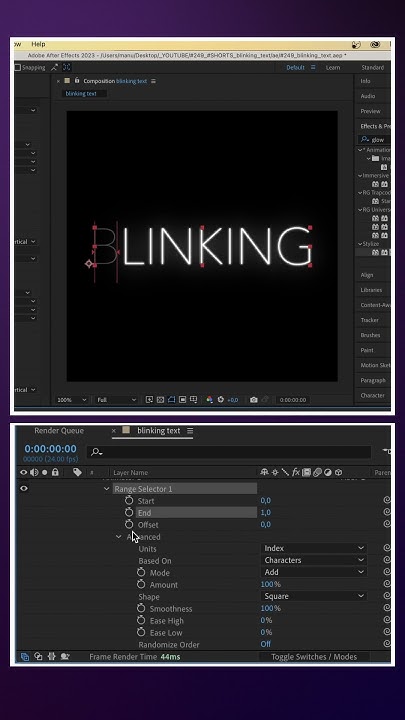 Procedural Blinking Text | After Effects Tutorial - YouTube