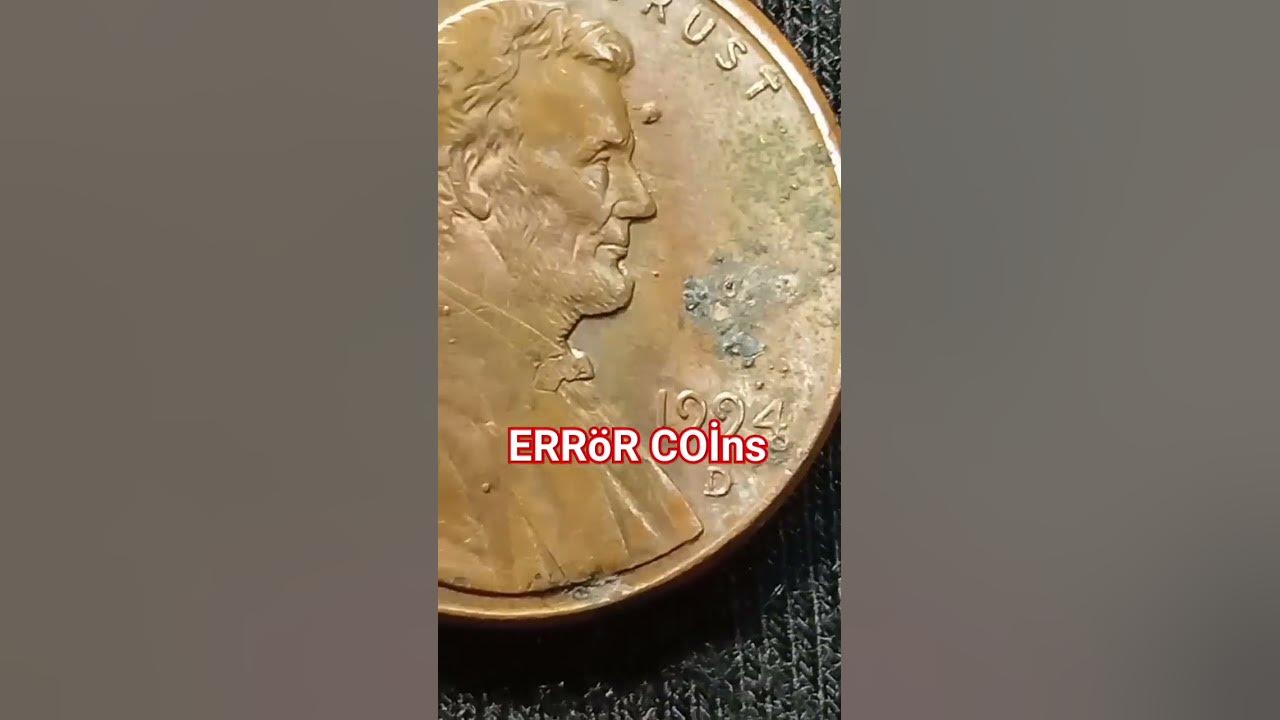 Lincoln Penny 1994 Errorcoin Usaoldcoin Penny Coin Rare Coins Greatbritain Youtube