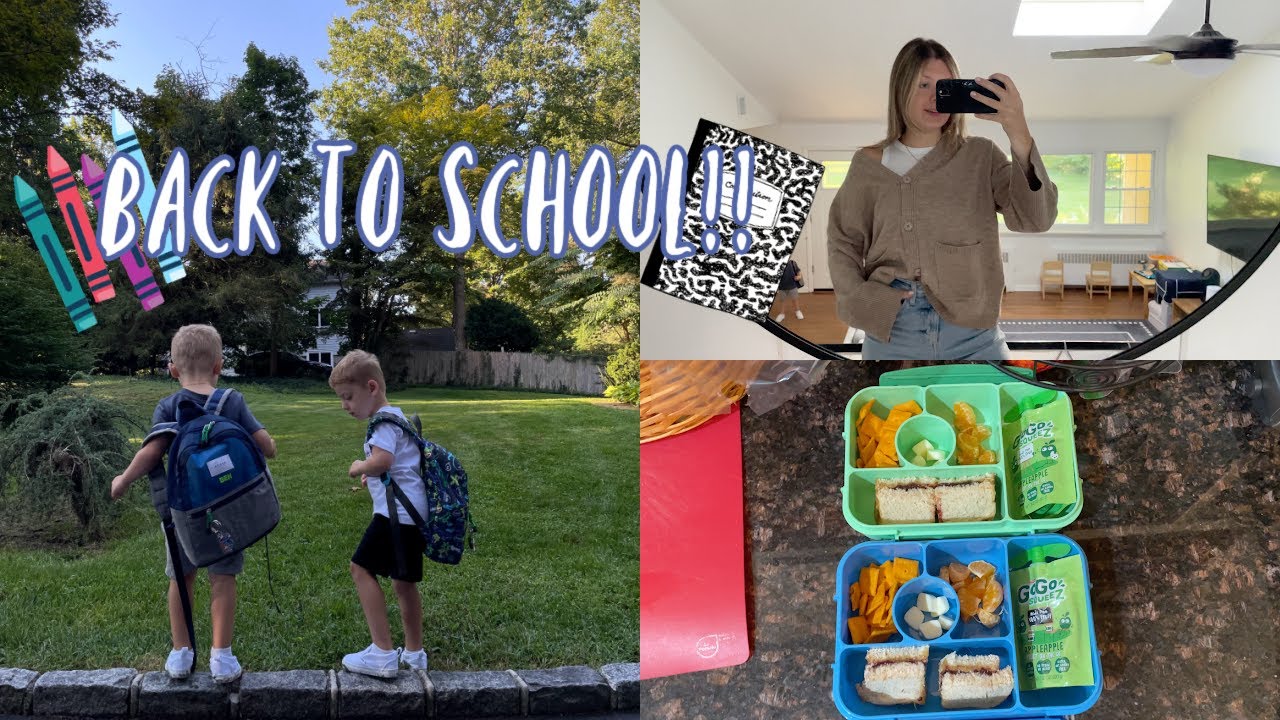 back-to-school vlog: prepping for school, the FIRST day, toddler lunch ...
