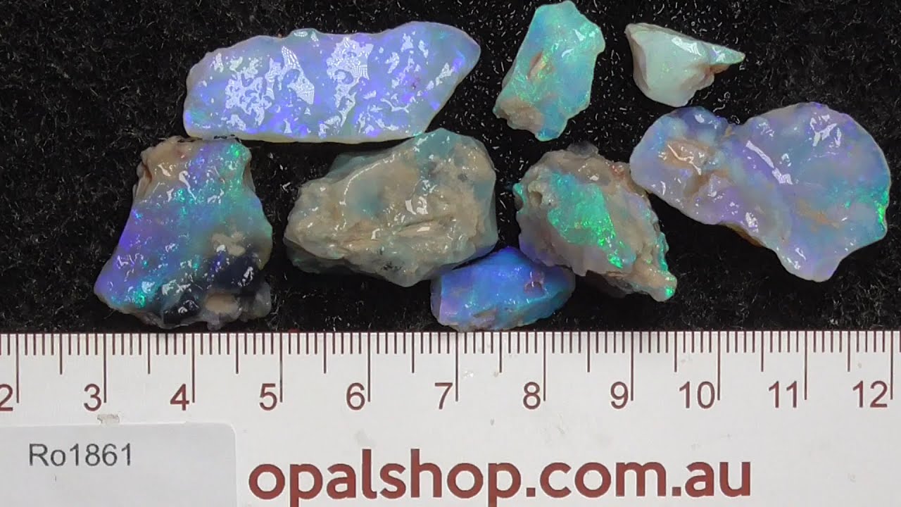 Ro1861 - Gem Seam Opal Parcel from Lightning Ridge, Australia - YouTube