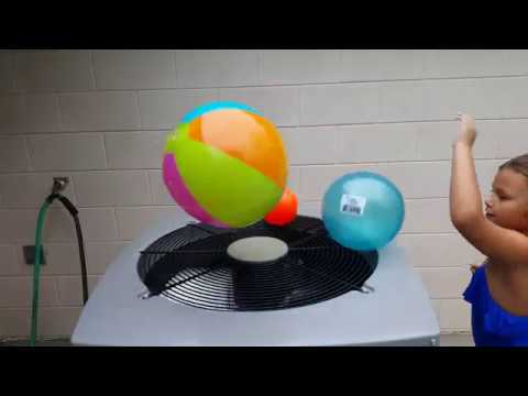 Fun Levitating or Floating Beach Ball and Pool Toys with A/C Fan - YouTube