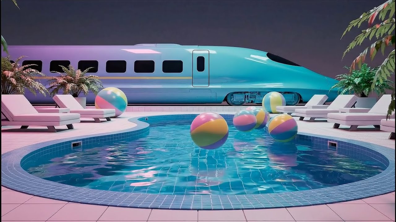 Step into a Dreamcore Paradise: A Futuristic Pool Lounge - YouTube
